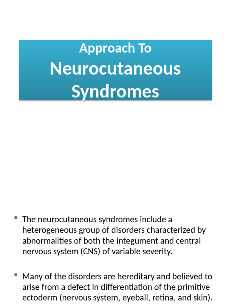 Neurocutaneous Syndromes | PDF | Neurological Disorders | Diseases And ...