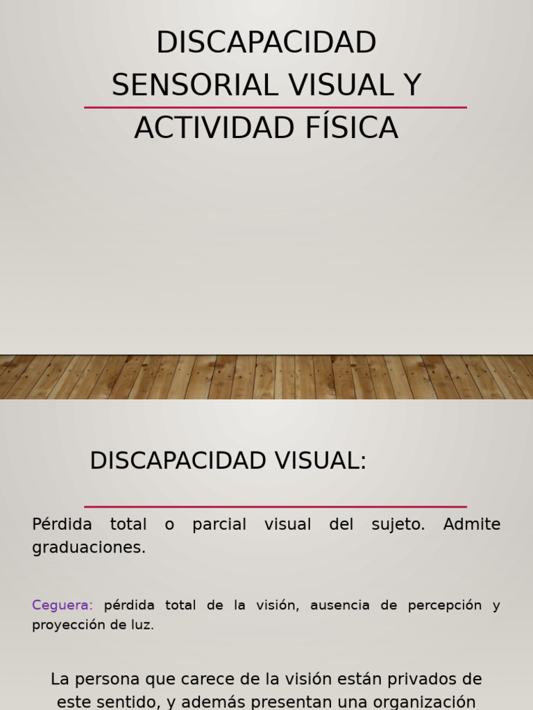 Presentacion - Discapacidad Visual y Auditiva | PDF | Discapacidad ...