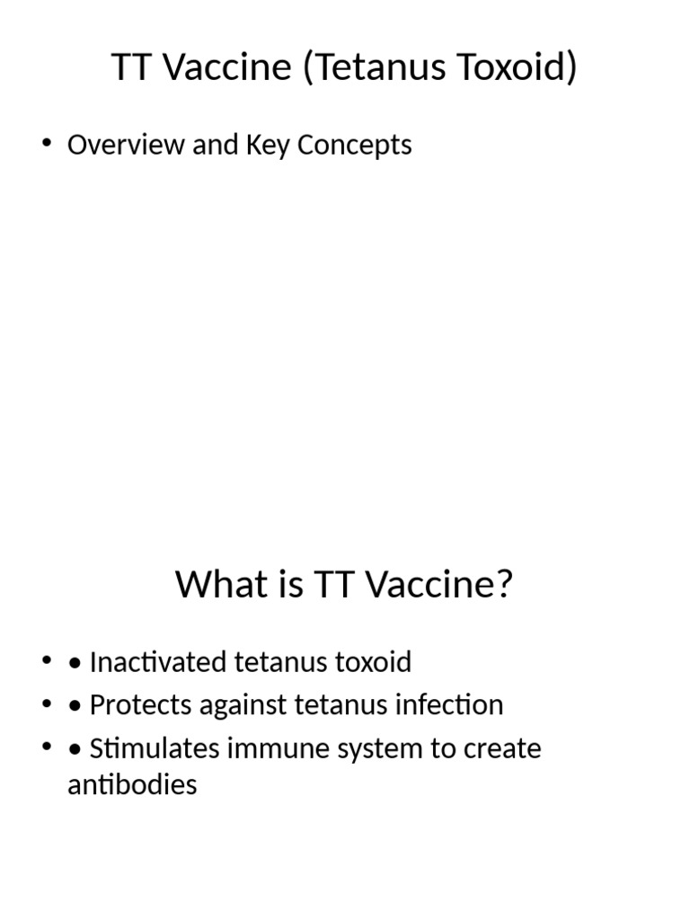 TT Vaccine Presentation | PDF