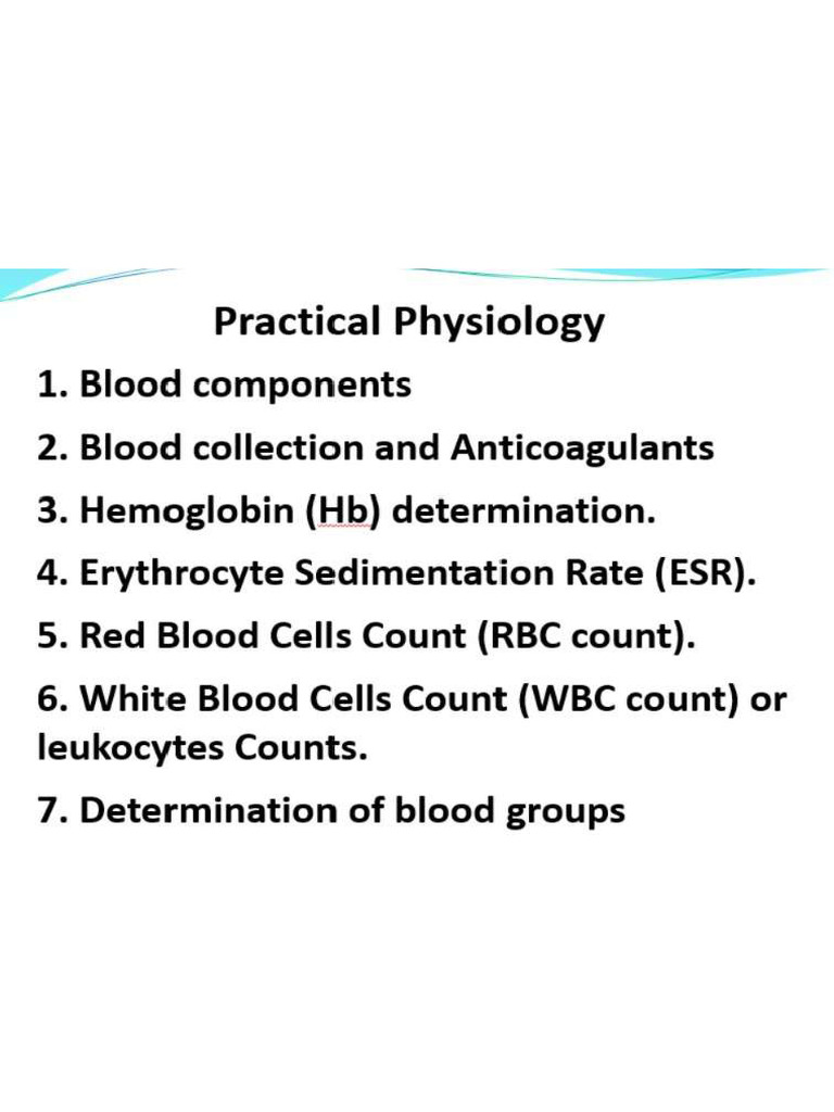 Final Practical Physiology | PDF | Blood Type | Pathology