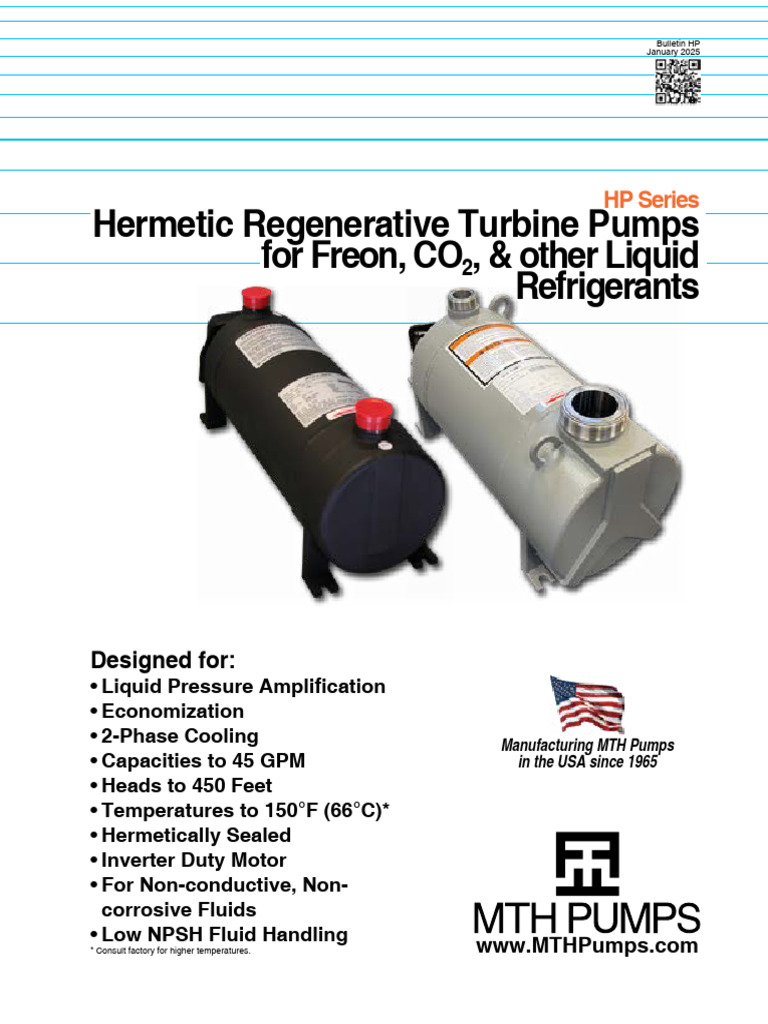 MTH Datasheet | PDF | Pump | Applied And Interdisciplinary Physics