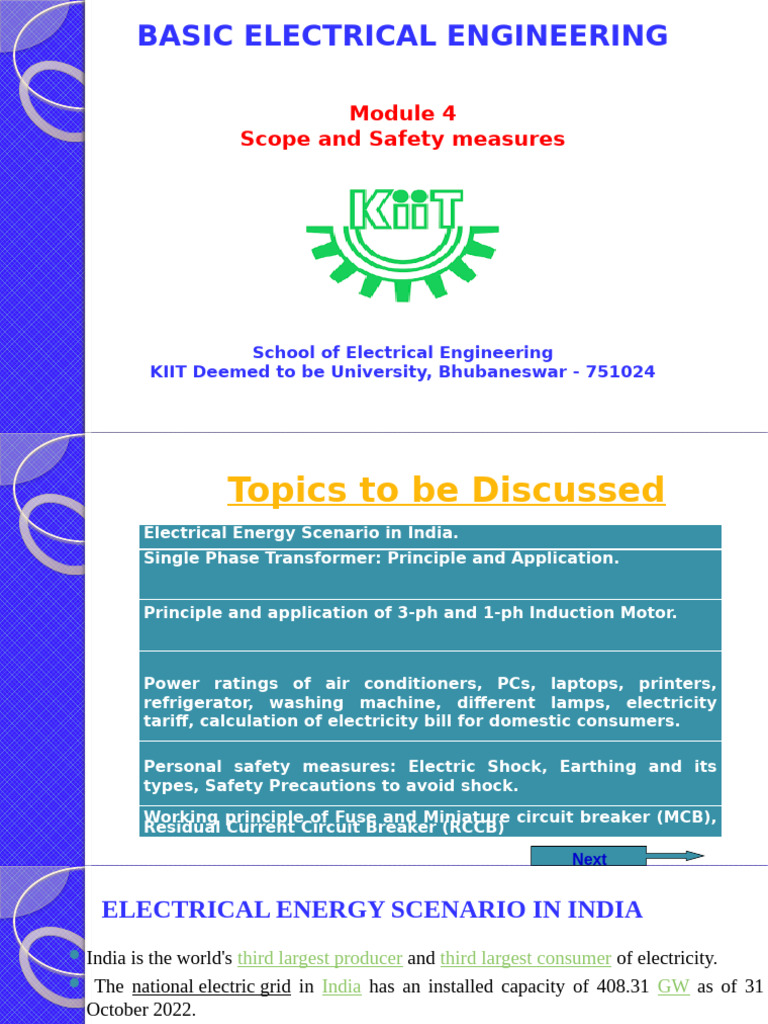 M4_Scope and Safety Measures (1) (1) (1) | PDF | Fuse (Electrical) | Transformer