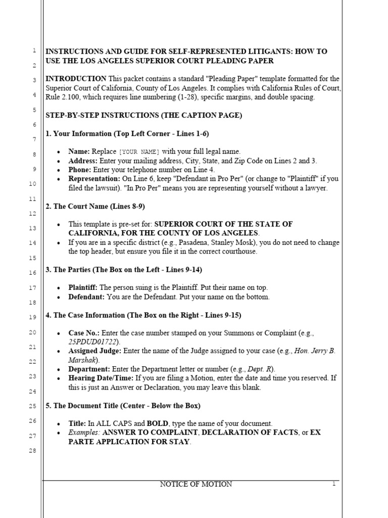 Self-Representation Guide for LA Court | PDF | Lawsuit | Pro Se Legal ...