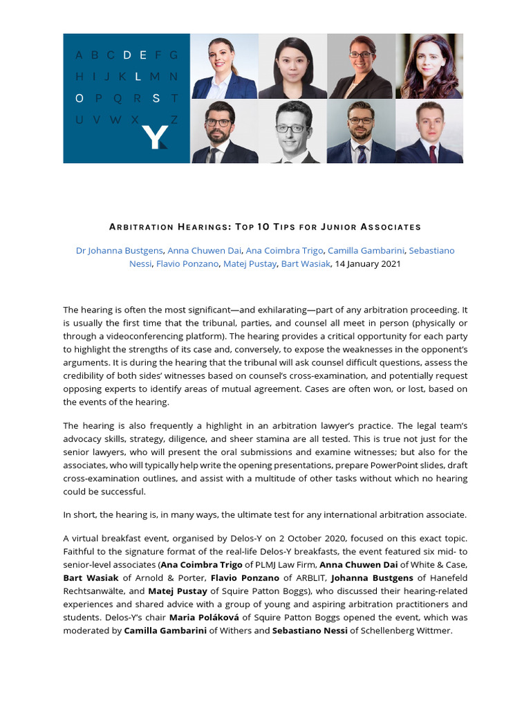 Top 10 Tips For Junior Associates | PDF | Witness | Testimony