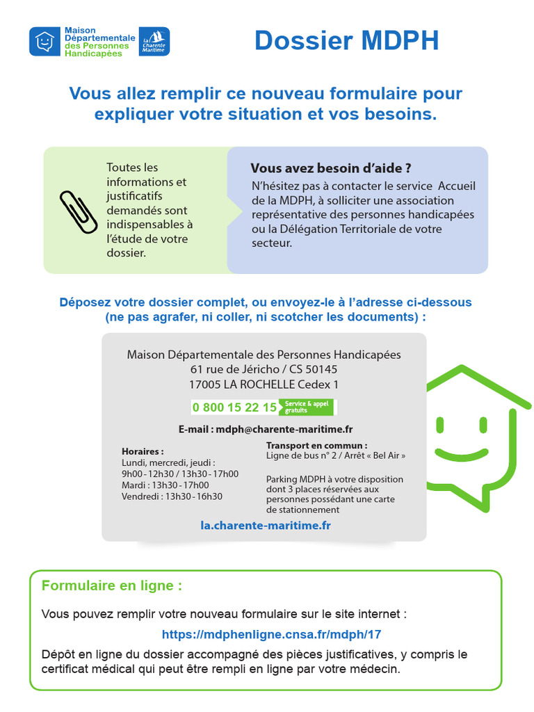 Constitution du dossier MDPH : guide complet | PDF | Invalidité