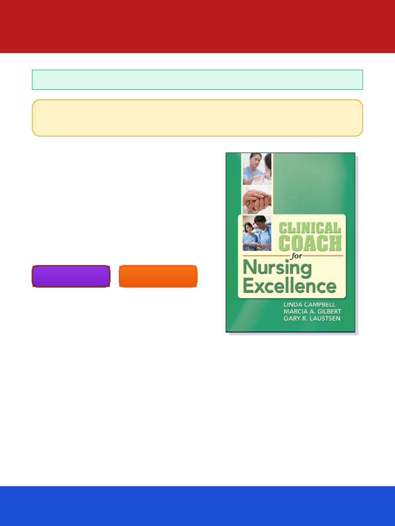 Clinical Coach For Nursing Excellence 1st Edition by Linda Campbell ...