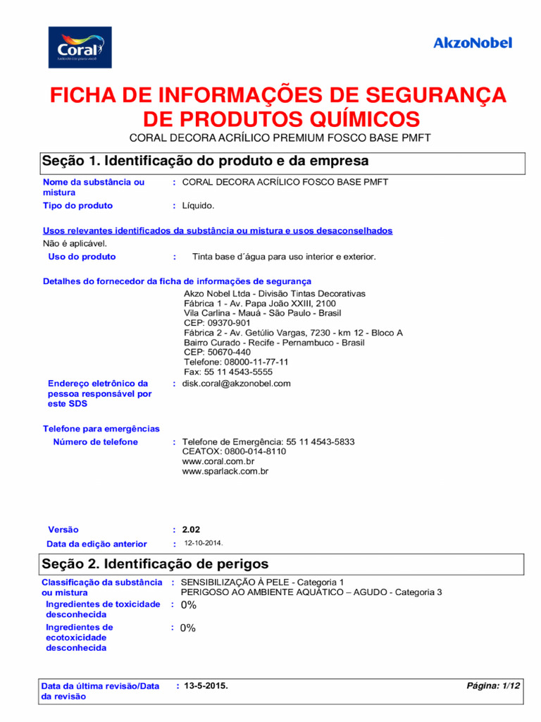 Coral Acrilico Fosco Decora | PDF