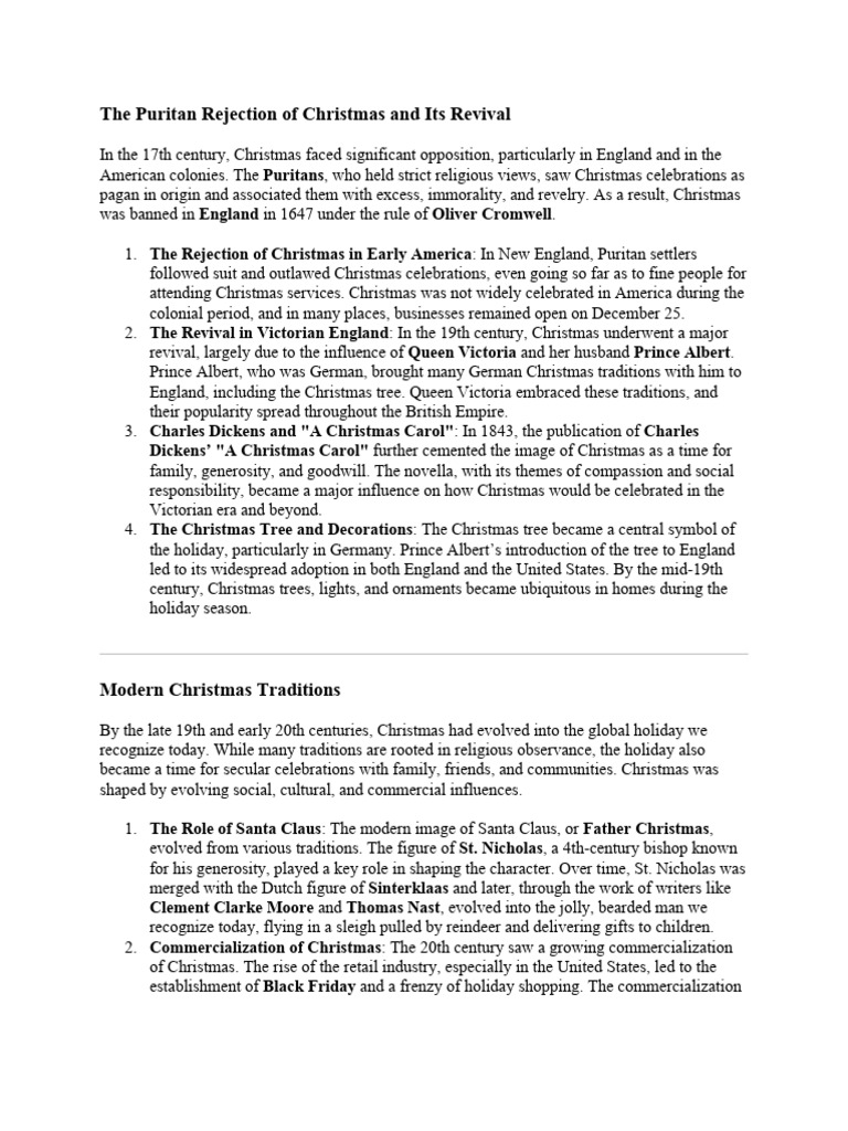 History of Christmas - Continued | PDF | Christmas | Santa Claus