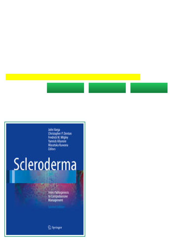 (Ebook) Scleroderma: From Pathogenesis to Comprehensive Management by ...
