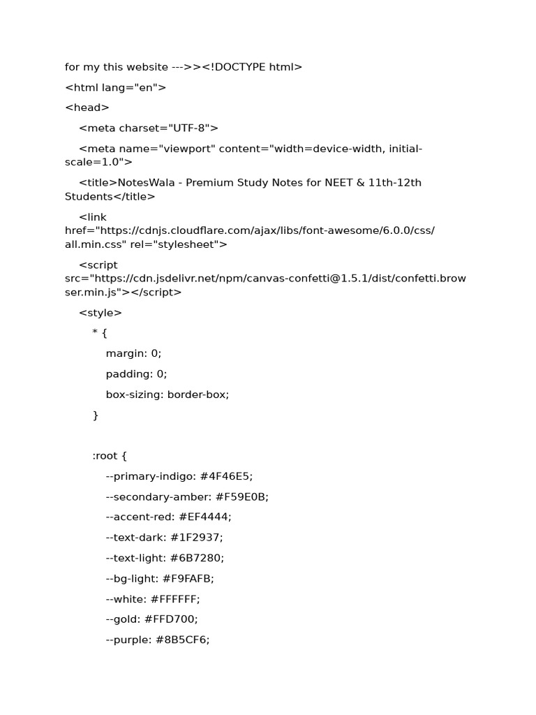 Premium NEET Study Notes Online | PDF