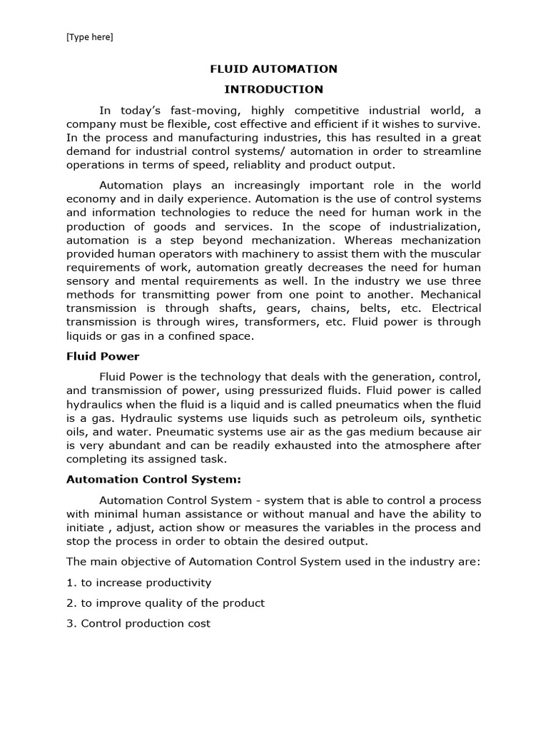 Fluid Power Automation Systems Explained | PDF | Actuator | Pump