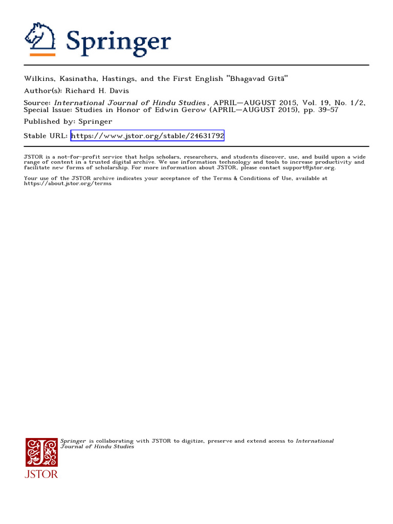 First English Bhagavad Gita Translation | PDF | Bhagavad Gita | Sanskrit