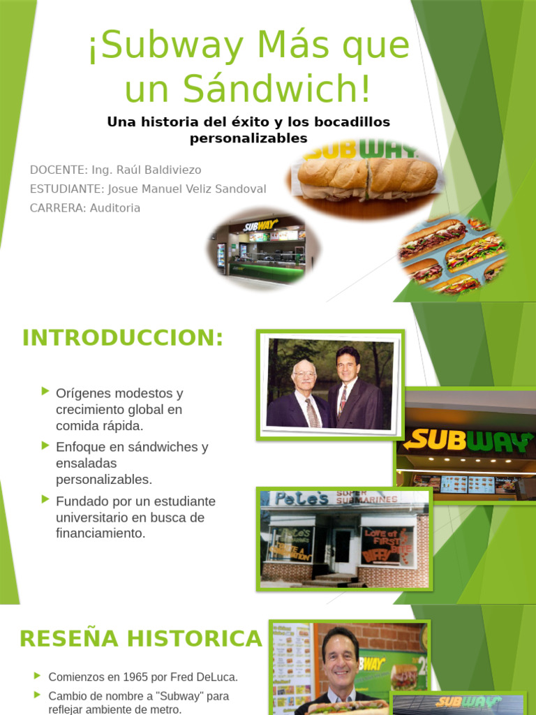 Historia y Franquicia de Subway | PDF | Franquiciamiento | Economias