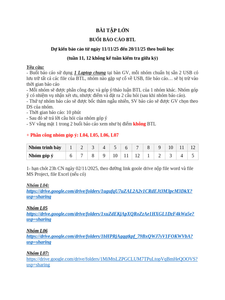 Báo cáo BTL251 | PDF