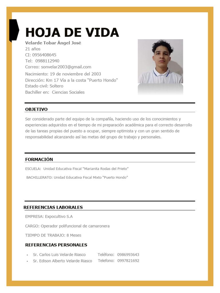 Velarde Tobar Angel Jose | PDF