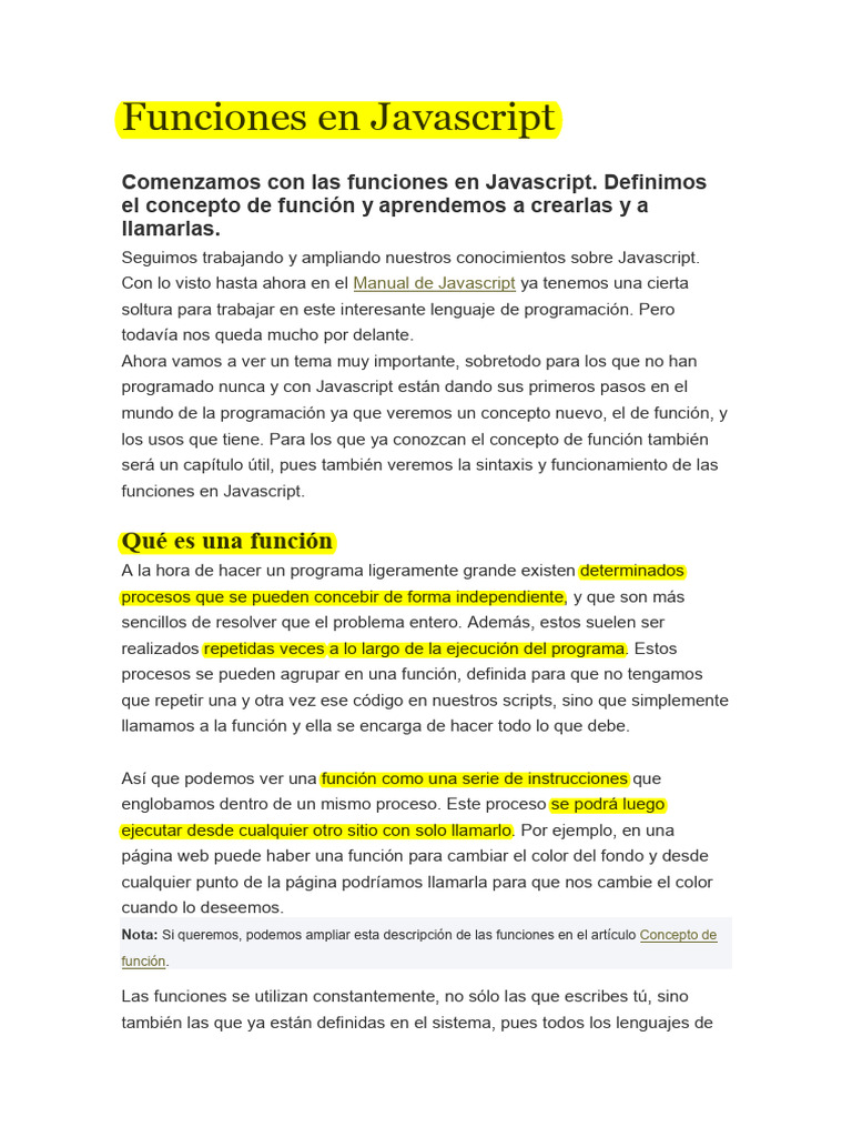 03_Funciones | PDF | Lenguaje de programación | Script Java