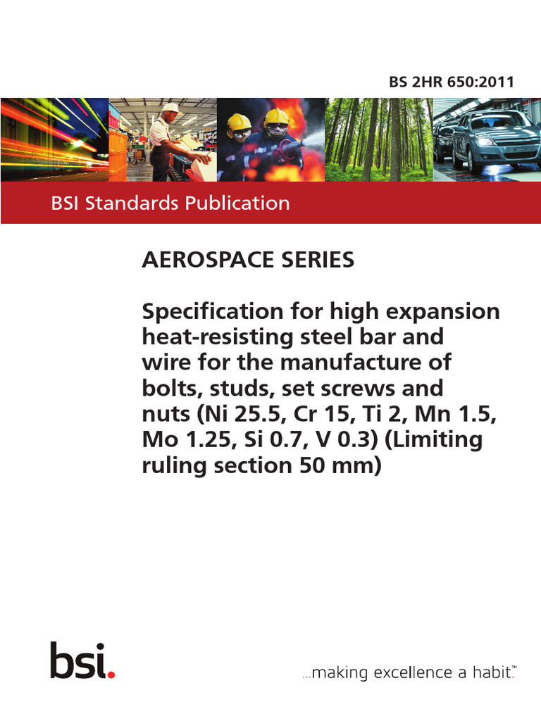 BS 2HR 650-2011 | PDF | Screw | Steel