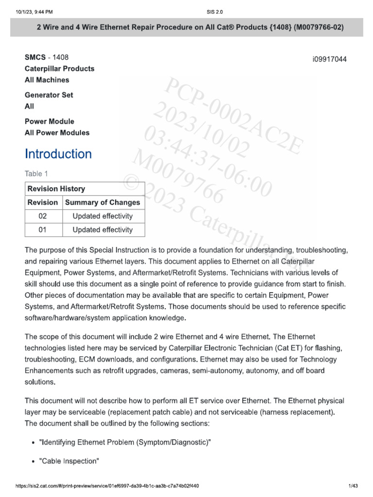 CAT Ethernet Testing Procedure | PDF