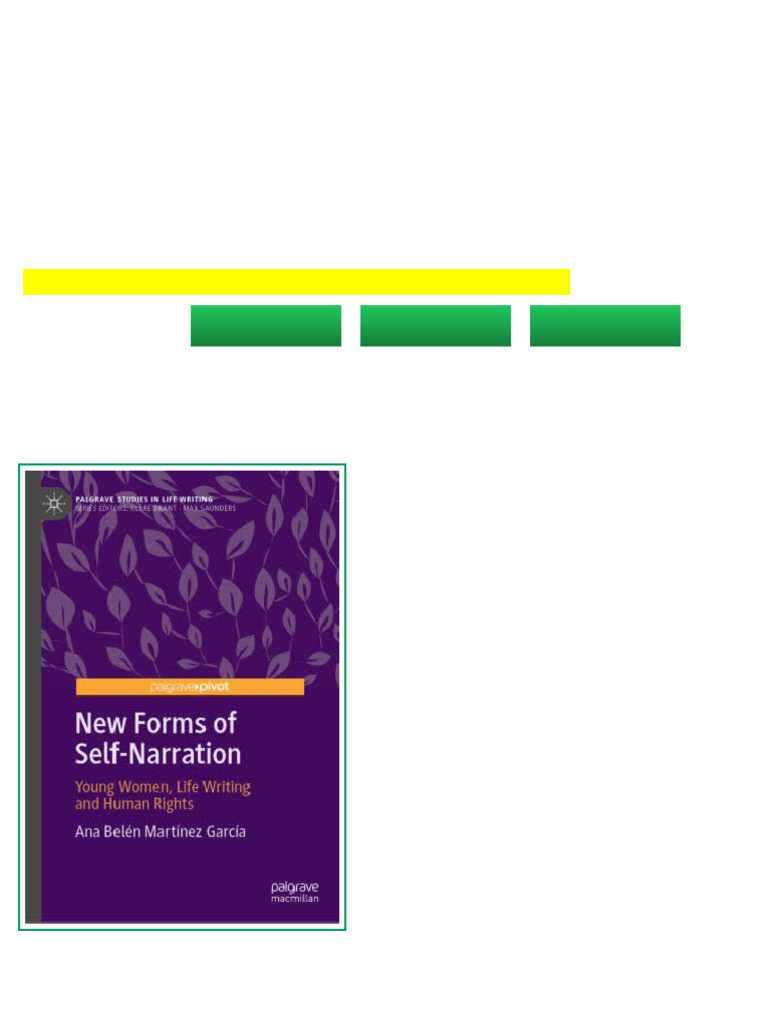 (Ebook) New Forms of Self-Narration: Young Women, Life Writing and ...