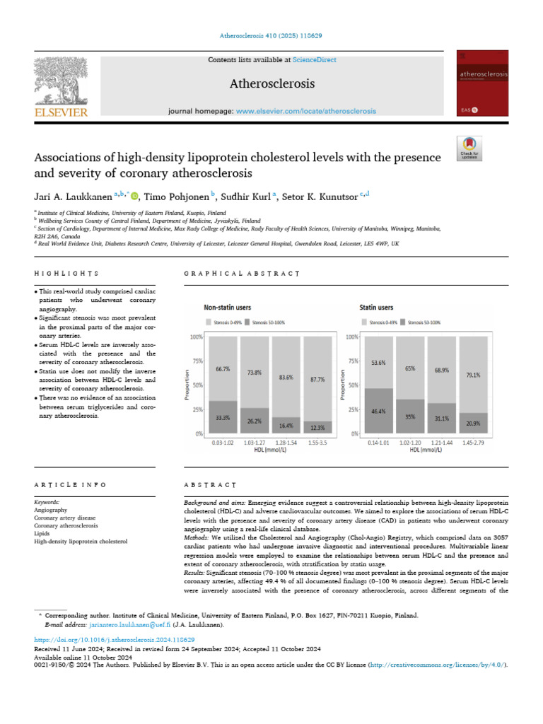 24 LDL Athero | PDF | High Density Lipoprotein | Low Density Lipoprotein