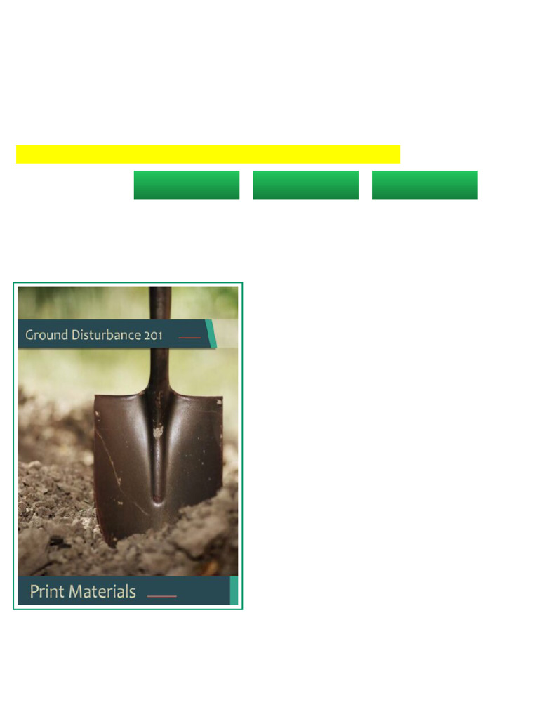 Ground Disturbance Level 2 2020th Edition Astec Safety Inc. of ...