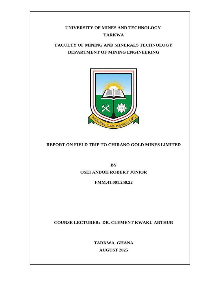 Field Trip Cover Page | PDF