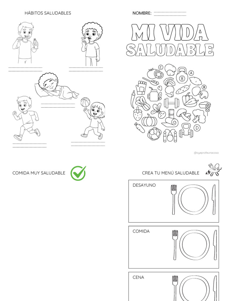 Mi Vida Saludable @OYEPROFEUNACOSA | PDF