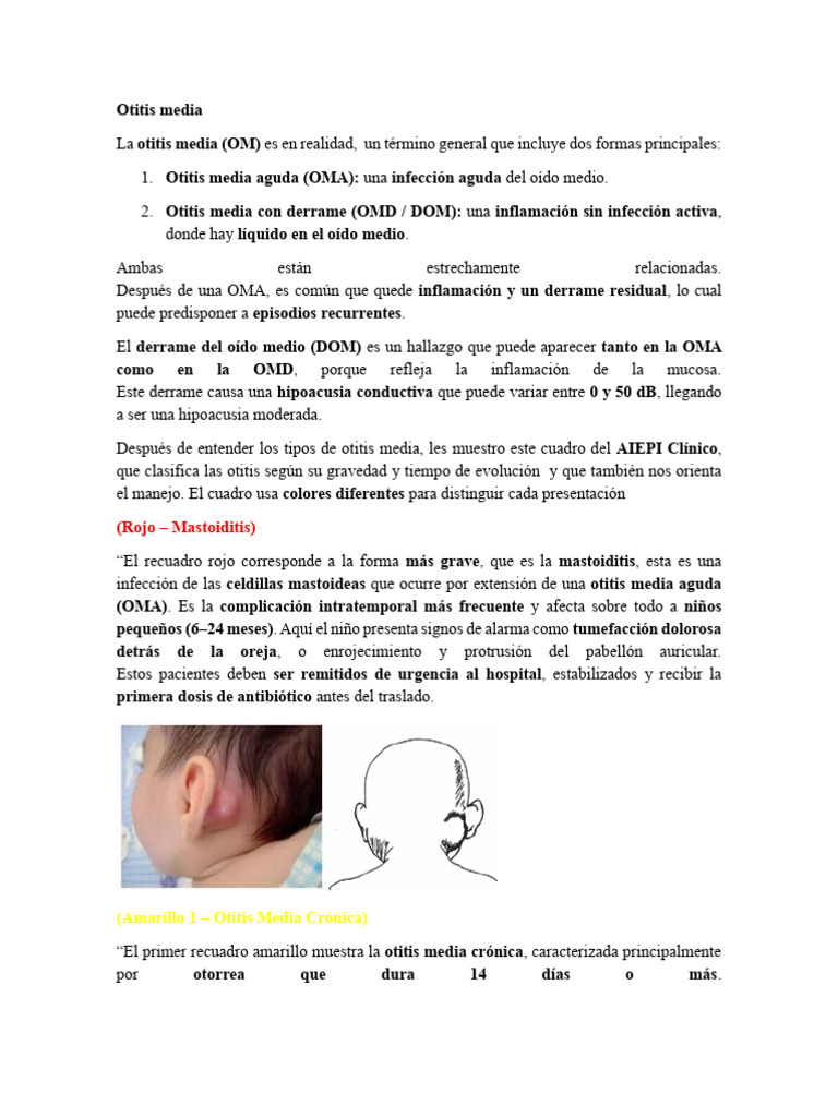 Otitis media aguda pediatría | PDF | Especialidades Medicas ...