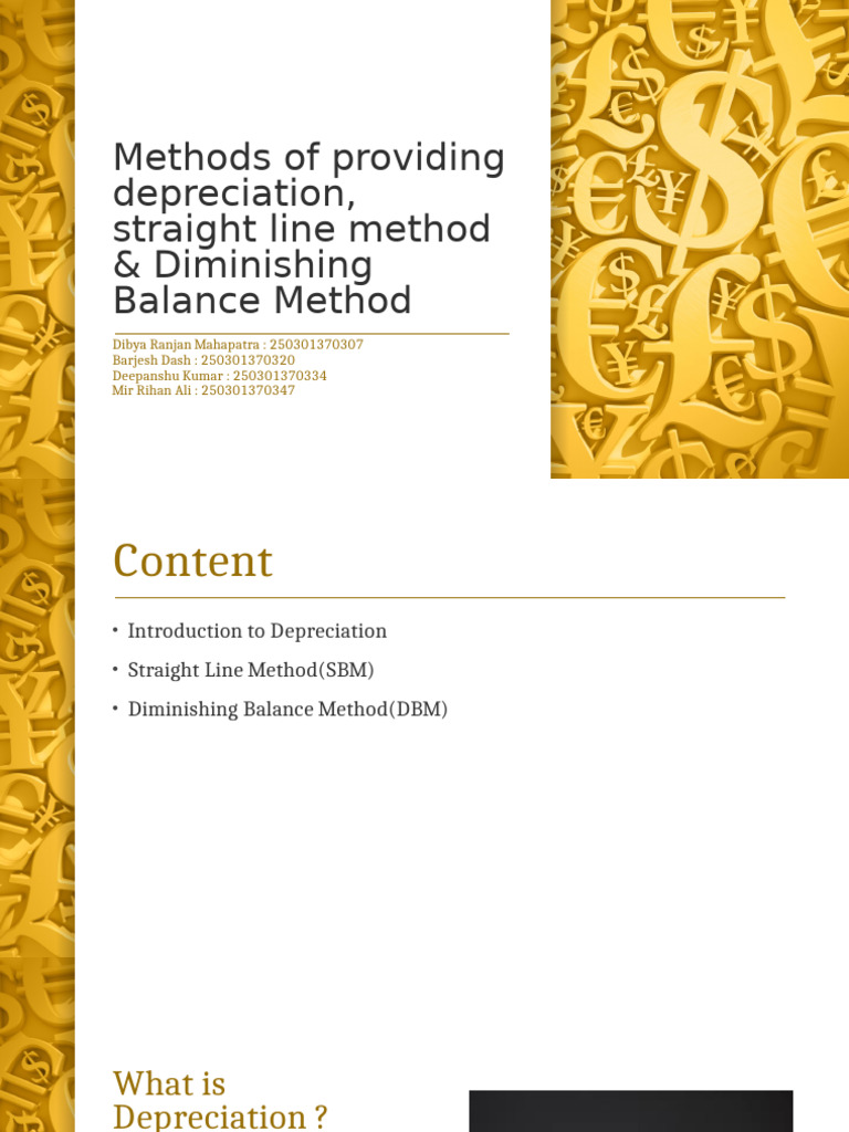 Methods of Providing Depreciation, Straight Line Method | PDF