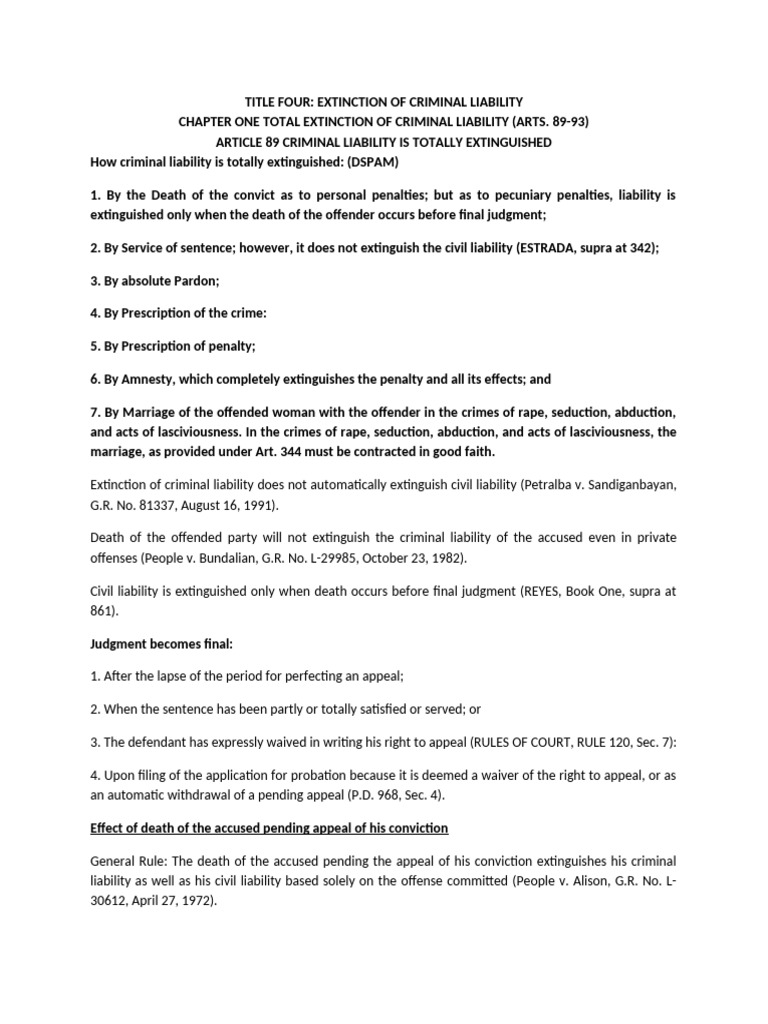 Article 89 To 113 Crim Law | PDF | Pardon | Statute Of Limitations