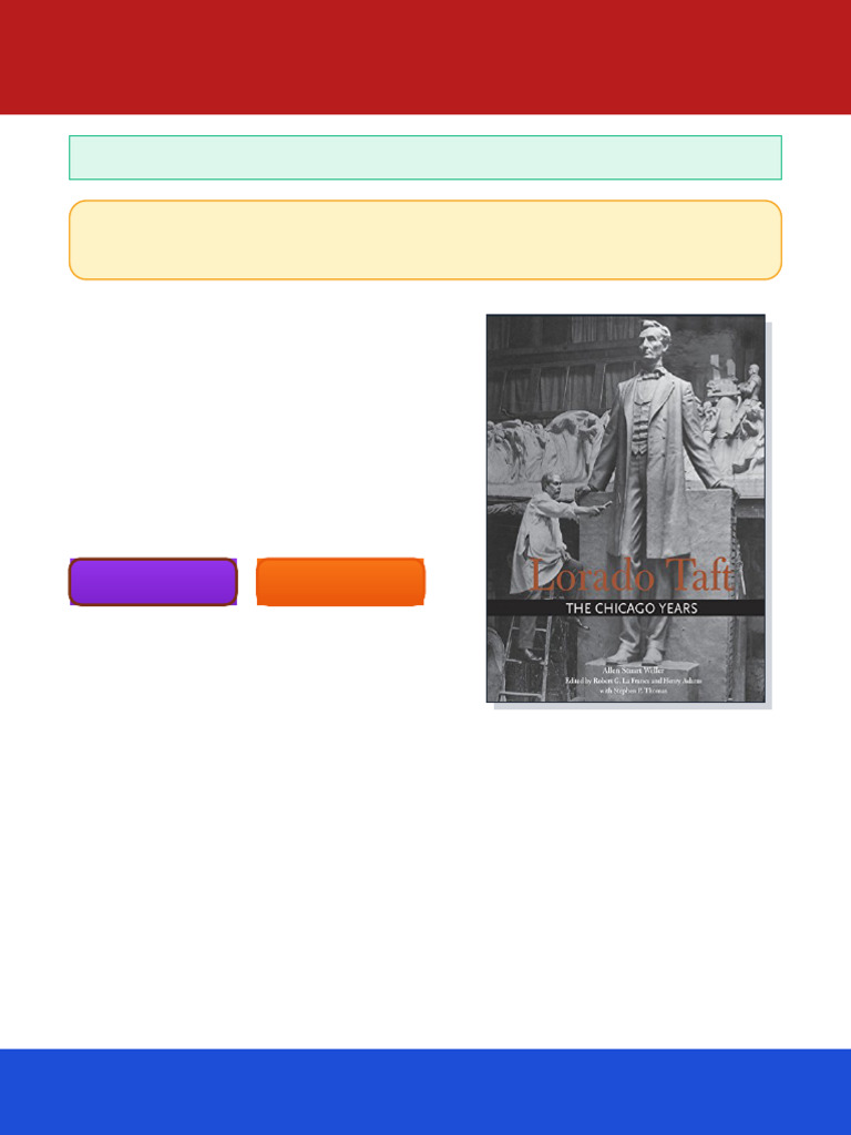 Lorado Taft The Chicago Years Allen Stuart Weller Ebook Pro-Grade ...