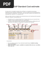 SAP Standard Cost Estimate Basics | PDF | Valuation (Finance) | Cost