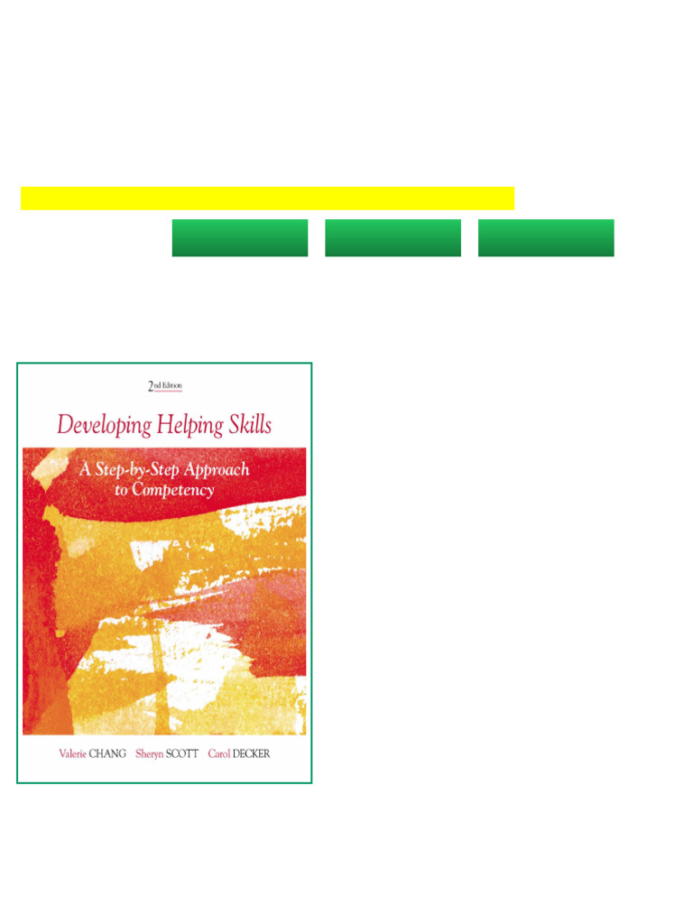 Developing Helping Skills A Step by Step Approach to Competency 2nd ...