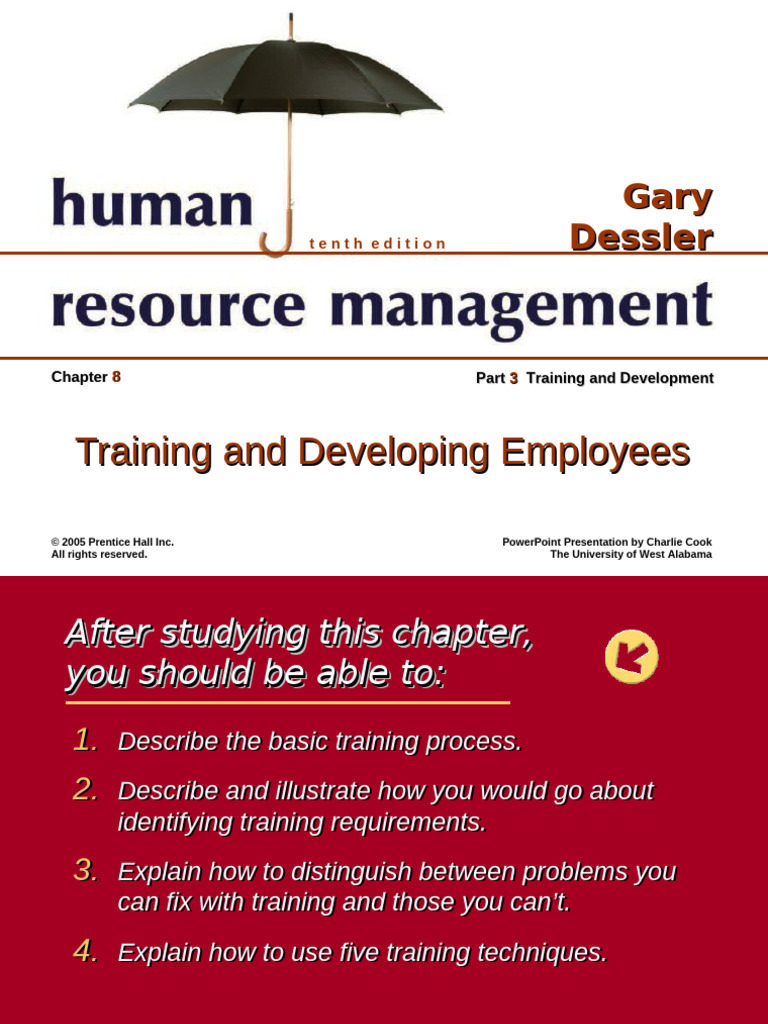Chapter 8 Training | PDF | Organization Development | Behavior Modification