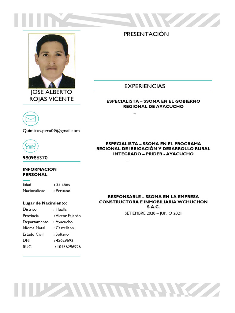 Cv.2-José Alberto Agosto 2024 | PDF | Microsoft Office