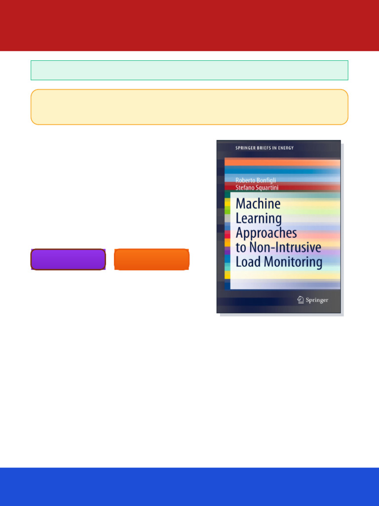 Machine Learning Approaches To Non Intrusive Load Monitoring Roberto Bonfigli Ebook No-Delay ...