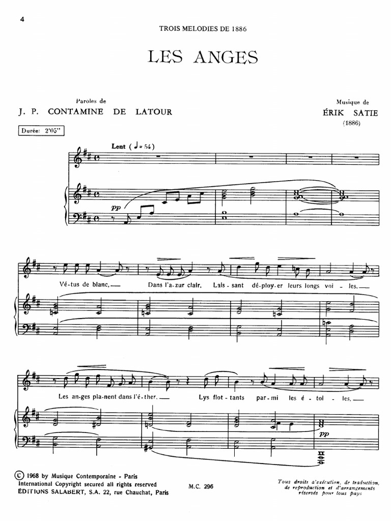 Erik Satie - Trois Melodies | PDF