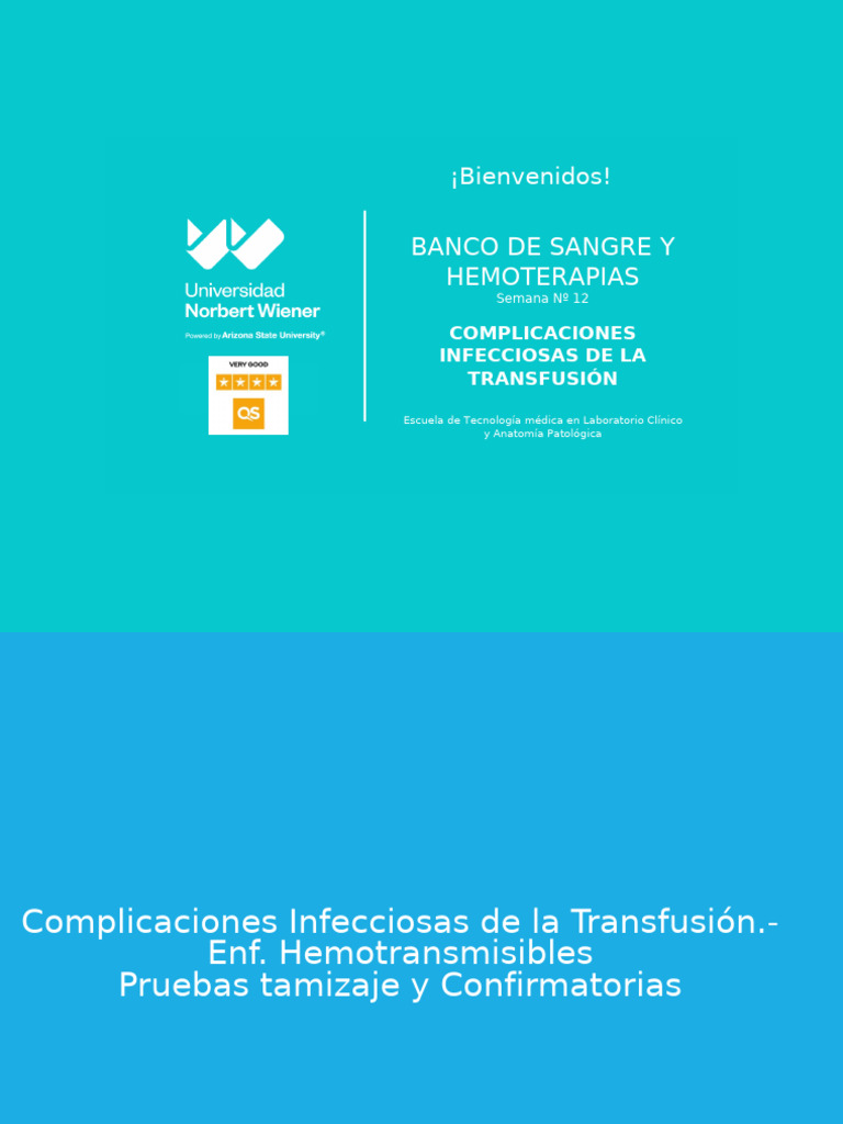 Banco de Sangre Semana 13 | PDF | Hepatitis B | Infección