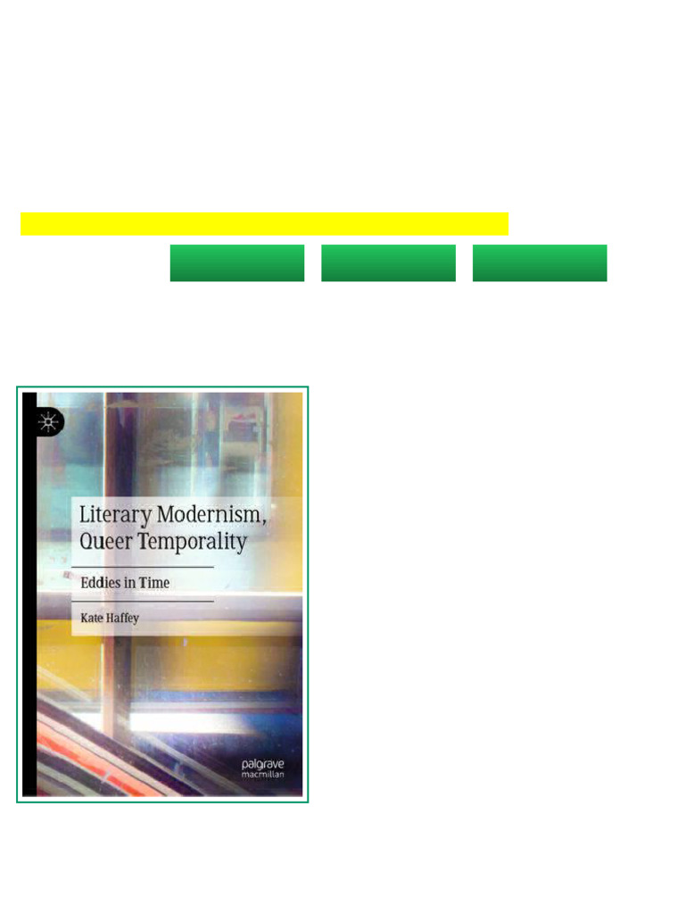 (Ebook) Literary Modernism, Queer Temporality: Eddies in Time by Kate ...