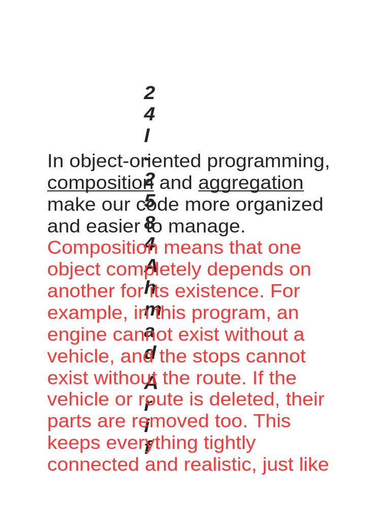 Composition vs Aggregation in OOP | PDF