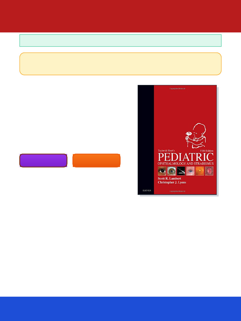 Taylor and Hoyt’s Pediatric Ophthalmology and Strabismus Scott R ...