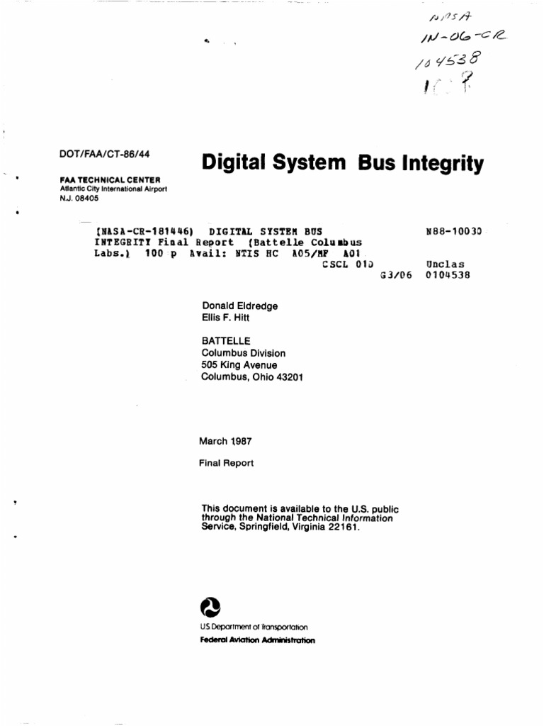 Nasa Data Bus Avionic | PDF | Computer Network | Computing
