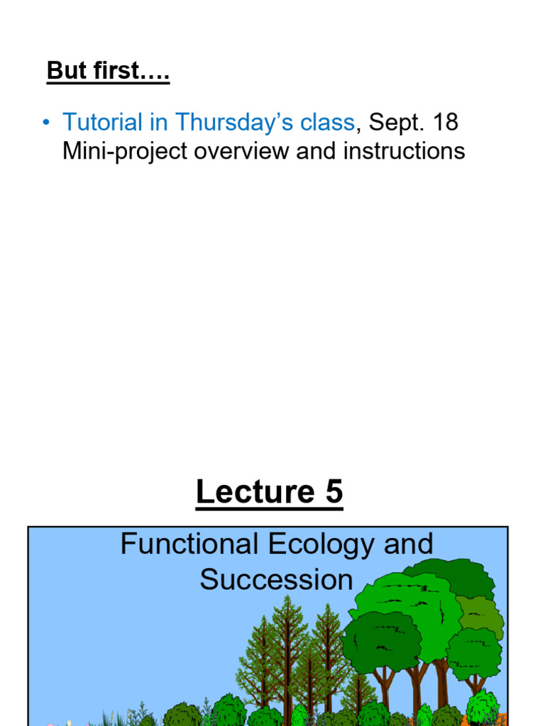 L5 Functional Ecology and Succession | PDF | Disturbance (Ecology ...
