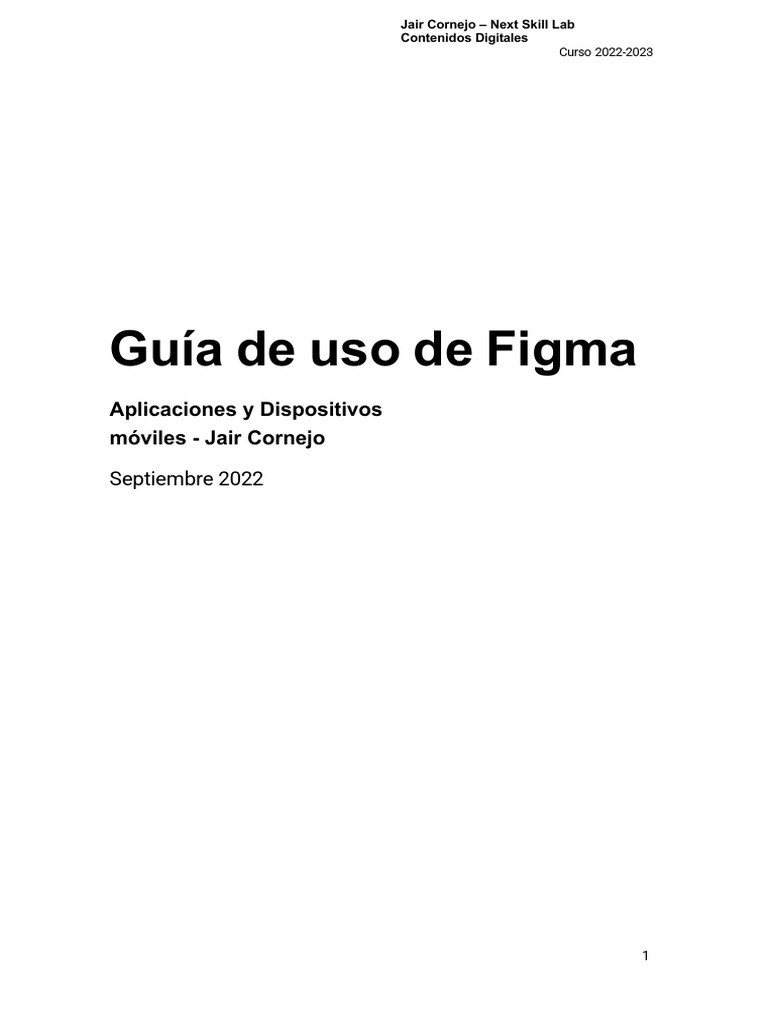 Guia de Uso - Figma Por Jair Cornejo | PDF | Archivo de computadora ...