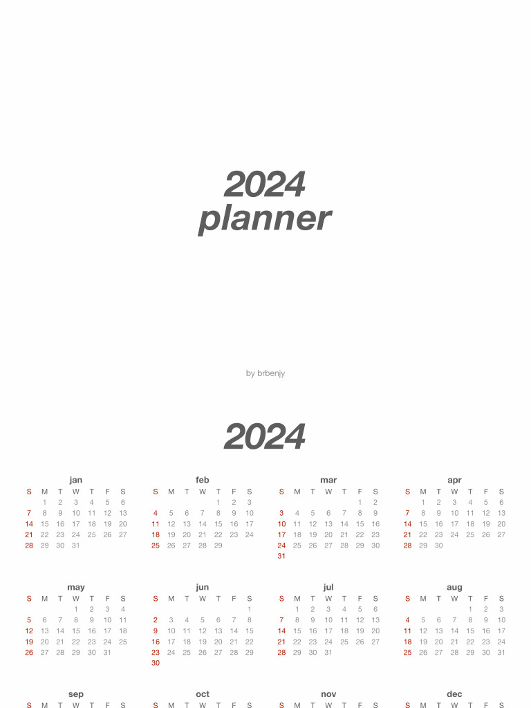 2024 Planner | PDF