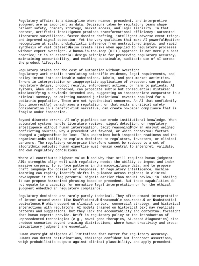 Why Human-In-The-Loop AI Is Essential For Regulatory Accuracy | PDF ...