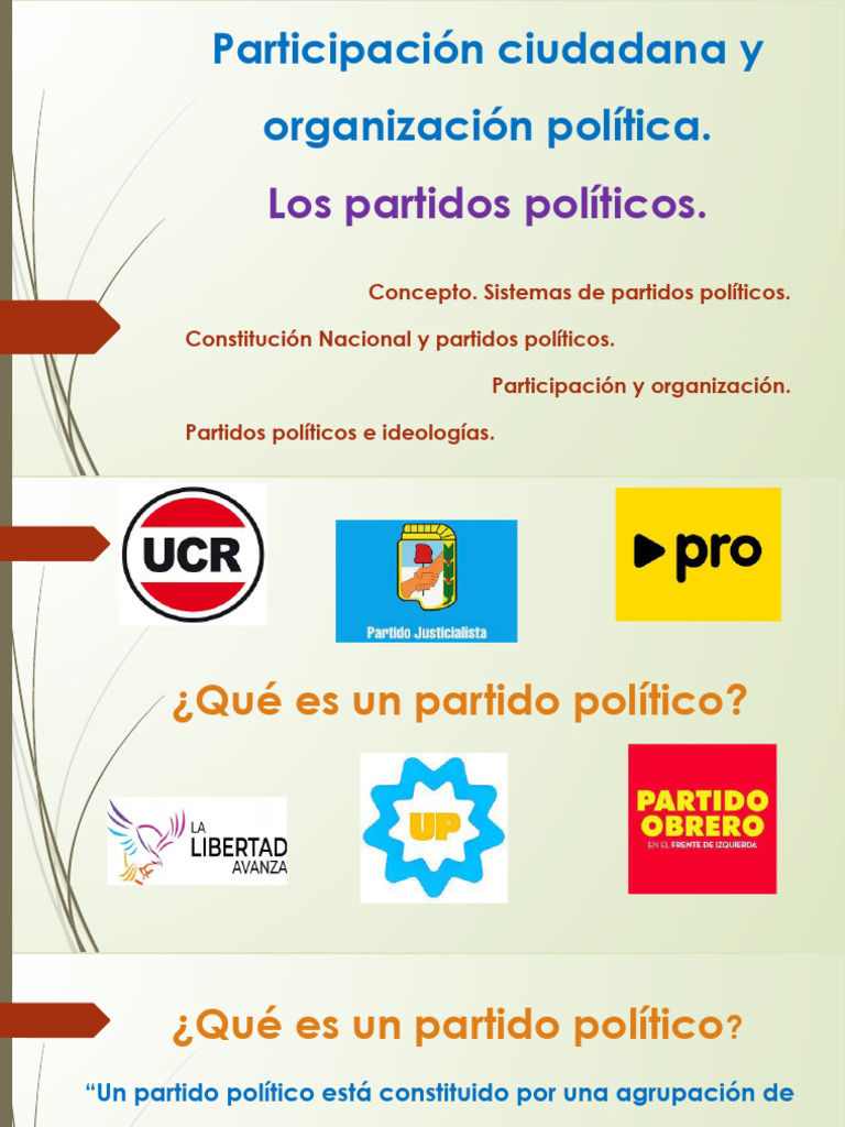 Historia y Función de los Partidos Políticos | PDF | Partidos políticos ...