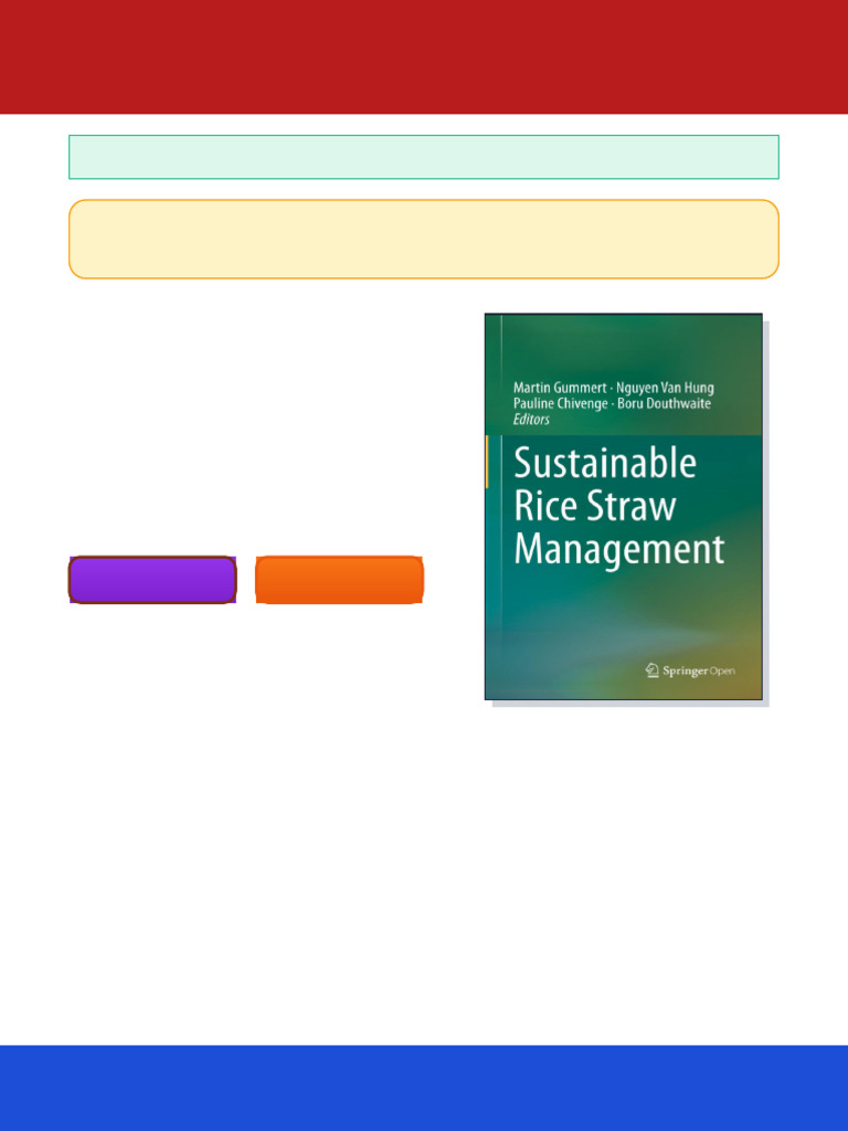 Sustainable Rice Straw Management Martin Gummert ebook early preview ...