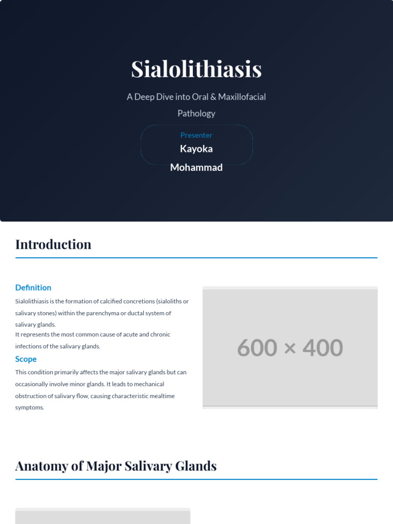 Understanding Sialolithiasis: Causes & Symptoms | PDF | Clinical ...