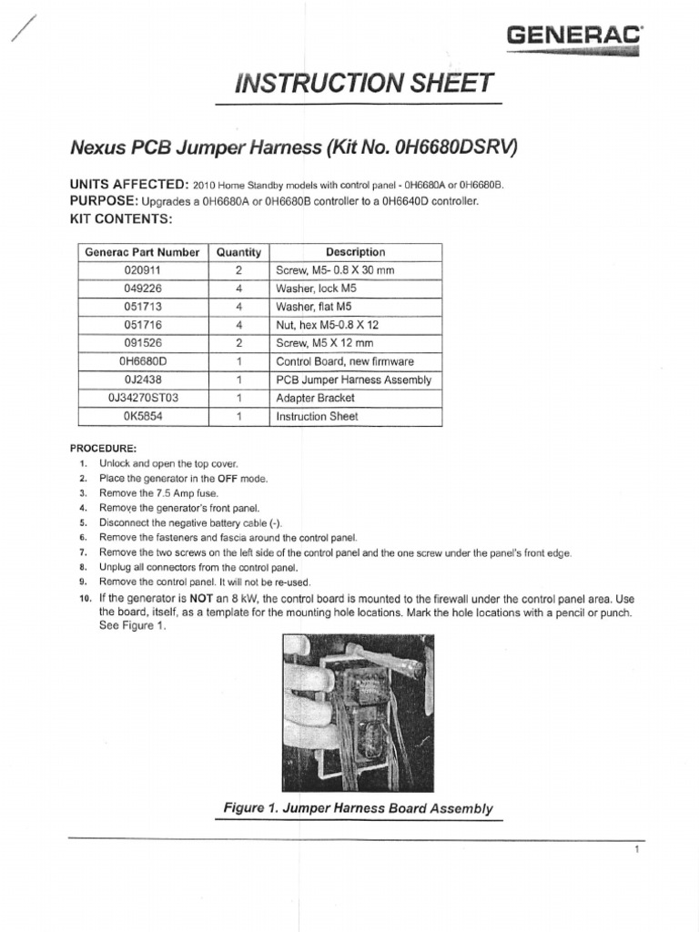 0H6680DSRV Instruction Sheet 1 | PDF